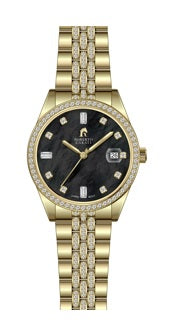 Roberto Carati Diana Crystal Black Face Ladies Watch M1023 BE-V6 ...