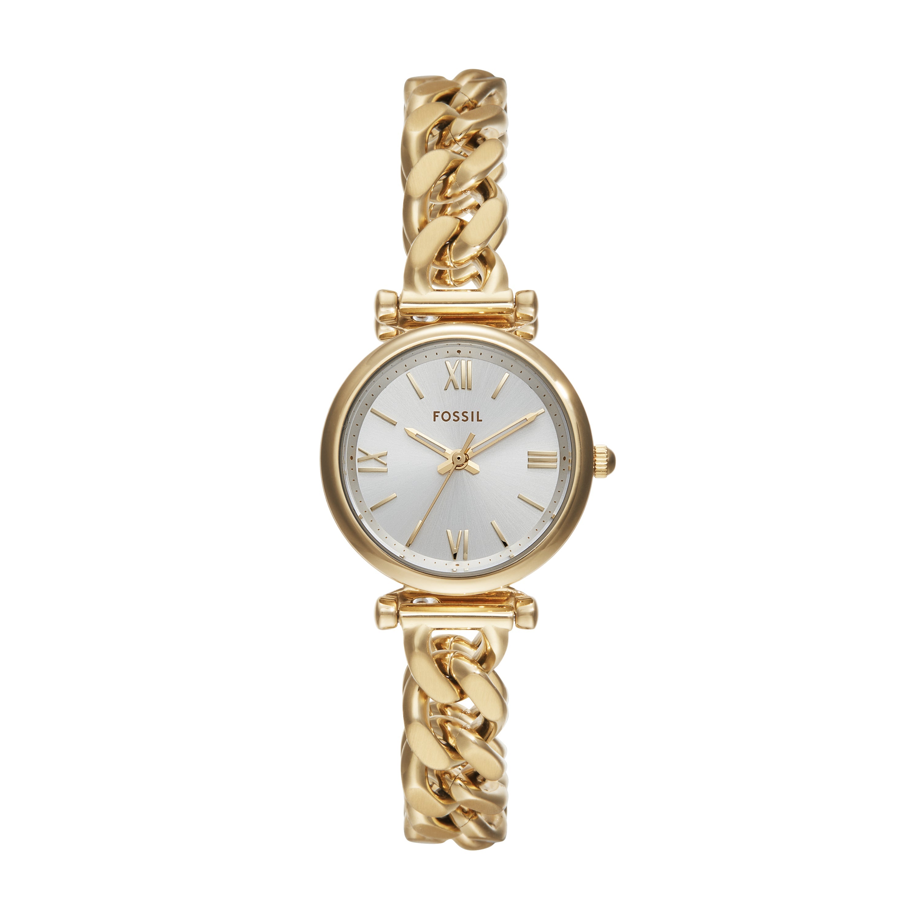 Fossil Carlie Three-Hand Gold-Tone Stainless Steel Watch ES5329 ...