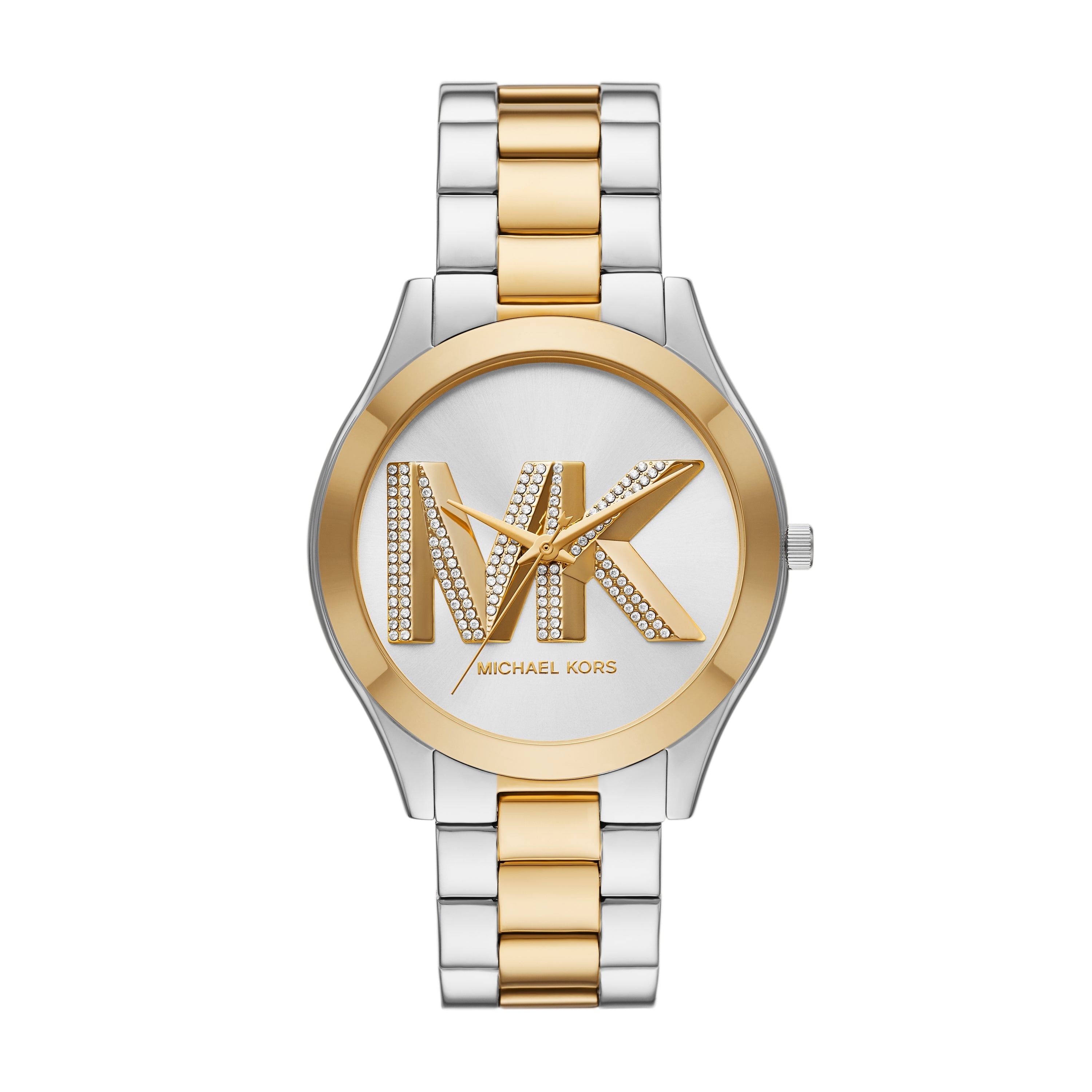 Michael Kors Slim Runway Three-Hand Two-Tone Stainless Steel Watch MK4 ...